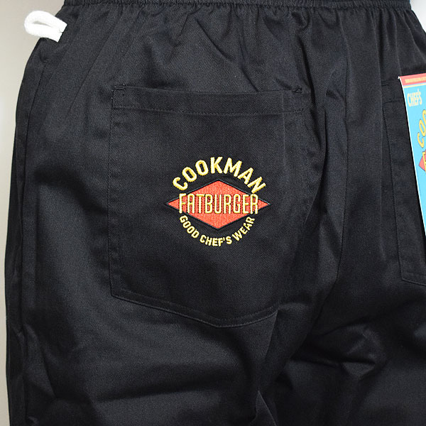 COOKMAN クックマン Chef Pants Semiwide FATBURGER Black -BLACK- メンズ パンツ シェフパンツ セミワイド FATBURGER atfpts