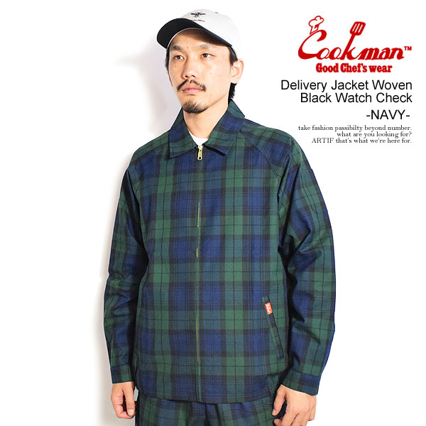 COOKMAN クックマン Delivery Jacket Woven Black Watch Check -NAVY- メンズ ジャケット デリバリージャケット アウター atfjkt