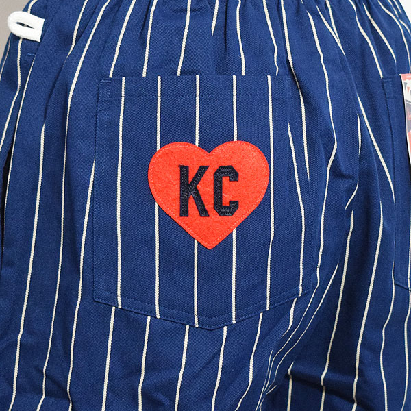 COOKMAN クックマン Chef Pants Semiwide Kansas City Monarchs Heart -NAVY- メンズ パンツ シェフパンツ セミワイド atfpts