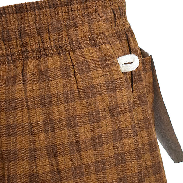 COOKMAN クックマン Chef Pants Semiwide Light Tweed Scottish Tartan Brown -DARK BROWN- メンズ パンツ シェフパンツ atfpts
