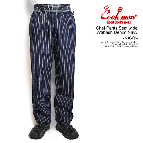 COOKMAN クックマン Chef Pants Semiwide Wabash Denim Navy -NAVY- メンズ パンツ シェフパンツ セミワイド 送料無料 atfpts