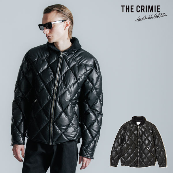 CRIMIE クライミー DIAMOND QUILT LAMB LEATHER DOWN JACKET atfjkt