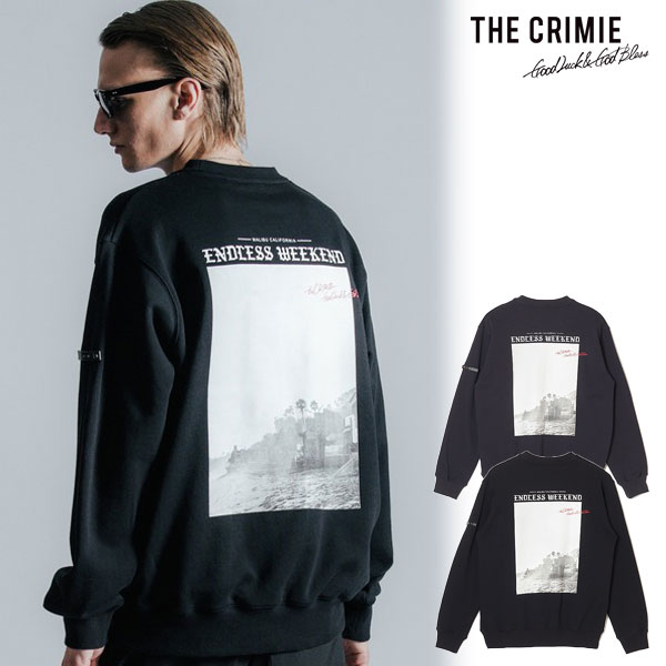 2025 秋冬 先行予約 10月上旬〜中旬入荷予定 CRIMIE クライミー GAZETTE CREW NECK PHOTO PRINT SWEAT キャンセル不可 atftps