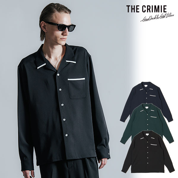 2025 秋冬 先行予約 11月中旬〜下旬入荷予定 CRIMIE クライミー BICOLOR OPEN SHIRT シャツ 送料無料 キャンセル不可 atftps
