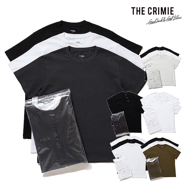 CRIMIE クライミー CREW NECK T-SHIRT 2P ＋ 1P SERVICE 3P PACK メンズ Tシャツ 半袖 パックTシャツ 3枚入り 送料無料 atftps