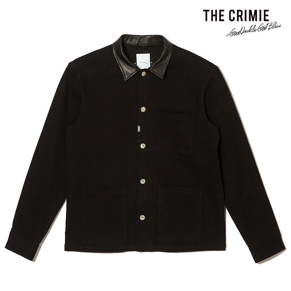 CRIMIE クライミー LEATHER COLLAR TWILL STRETCH COVER ALL JACKET ジャケット カバーオール ワークジャケット atfjkt