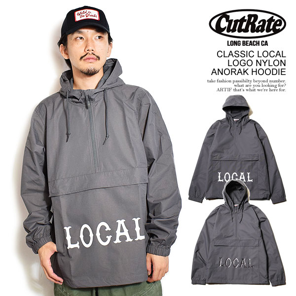 CUTRATE カットレイト CLASSIC LOCAL LOGO NYLON ANORAK HOODIE メンズ ジャケット アノラック atfjkt