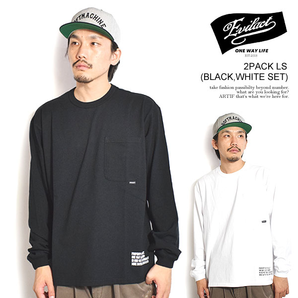 EVILACT イーブルアクト 2PACK LS メンズ Tシャツ 長袖 ロンT パックTシャツ 2枚入り atftps