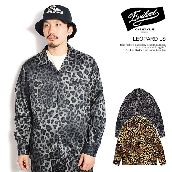 20％OFF SALE セール EVILACT イーブルアクト LEOPARD LS メンズ シャツ 長袖 総柄シャツ レオパード柄 バイカー 送料無料 ストリート atftps