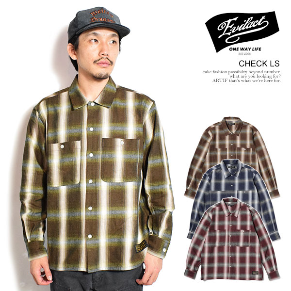 EVILACT イーブルアクト CHECK LS メンズ シャツ 長袖シャツ チェックシャツ バイカー 送料無料 ストリート atftps