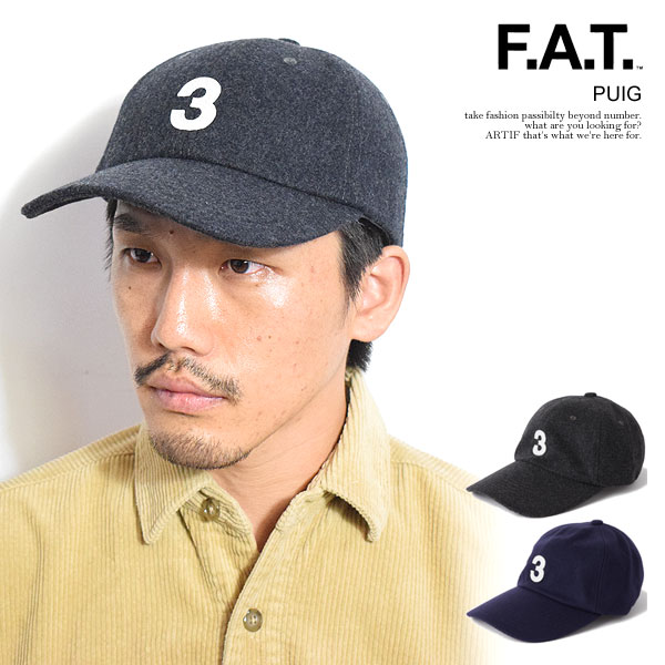 FAT エフエーティー PUIG メンズ キャップ スポーツキャップ ローキャップ ウール 6パネル 送料無料 ストリート atfcap