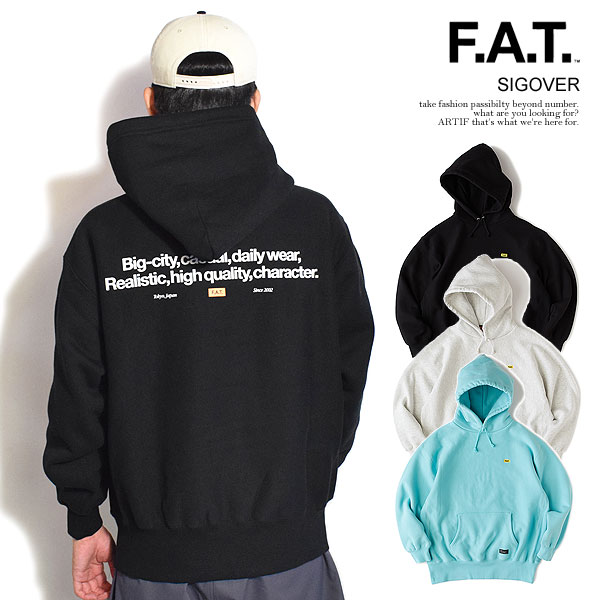 FAT エフエーティー SIGOVER メンズ パーカー オウルオーバー スウェット ヘビーオンス 13.3オンス 裏起毛スウェット 送料無料 atftps