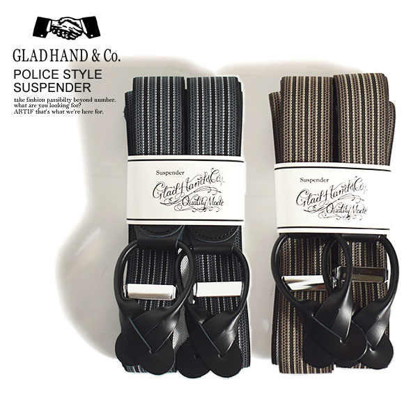 GLAD HAND グラッドハンド POLICE STYLE - SUSPENDER メンズ サスペンダー クラシック 送料無料 ストリート atfacc
