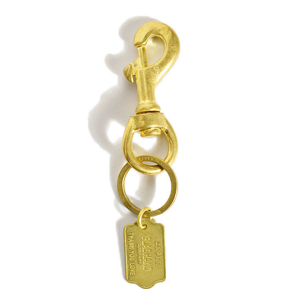 GLAD HAND グラッドハンド SWIVEL SNAP KEY HOLDER -GOLD- メンズ キーホルダー ドッグタグ 真鍮 ストリート atfacc