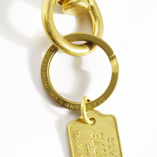 GLAD HAND グラッドハンド SWIVEL SNAP KEY HOLDER -GOLD- メンズ キーホルダー ドッグタグ 真鍮 ストリート atfacc