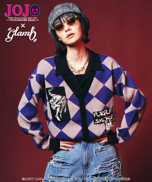 glamb×ジョジョの奇妙な冒険 黄金の風 glamb グラム Pannacotta Fugo’s Stand Cardigan