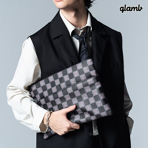 30％OFF SALE セール glamb グラム Monogram Clutch Bag モノグラムクラッチバッグ バッグ 送料無料 atfacc