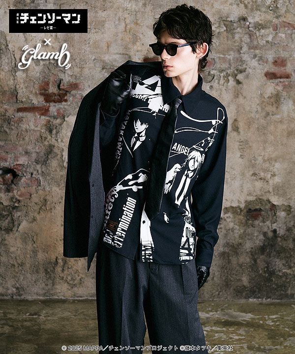 glamb×劇場版『チェンソーマン レゼ篇』先行予約 1月上旬〜中旬入荷予定 glamb グラム Aki & Angel Devil Shirt キャンセル不可 atftps