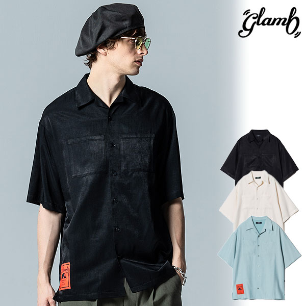 glamb グラム Orange Tag Rayon Shirt シャツ atftps