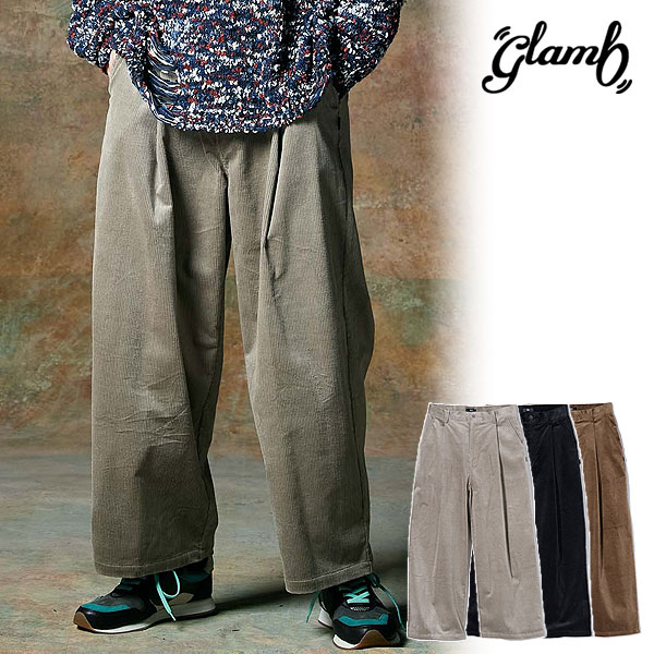 20％OFF SALE セール glamb グラム Tuck Corduroy Pants パンツ atfpts