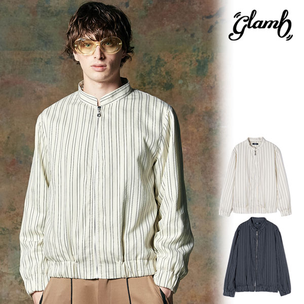 30％OFF SALE セール glamb グラム Stripe Blouson Shirt シャツ atftps
