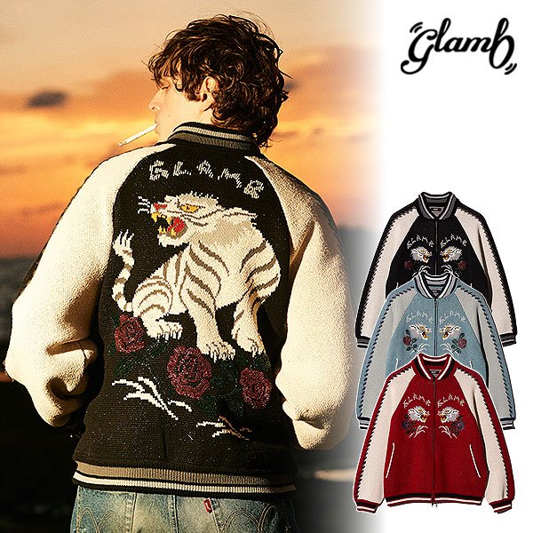 2026 春 先行予約 3月上旬〜中旬入荷予定 glamb グラム White Tiger Knit Ska Jumper ジャケット 送料無料 キャンセル不可 atfjkt