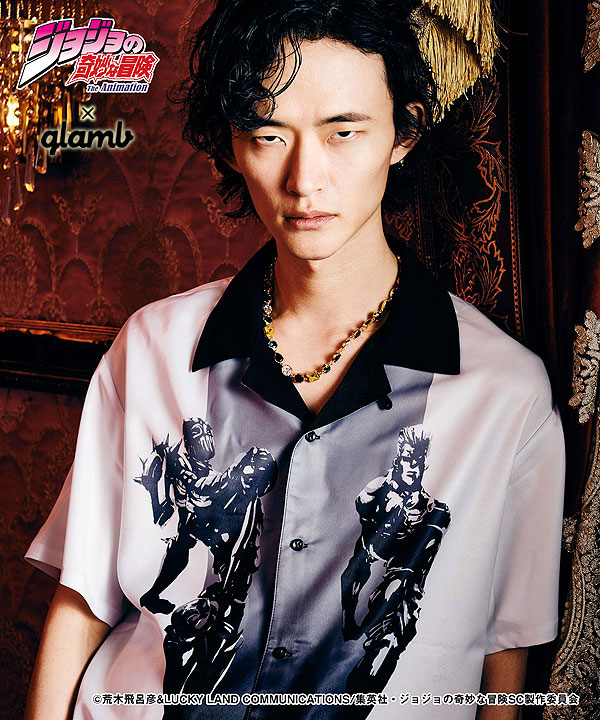 glamb×ジョジョの奇妙な冒険 3部 glamb グラム Jean Pierre Polnareff Shirt メンズ シャツ atftps