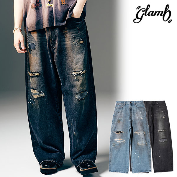 2025 冬 先行予約 12月下旬〜1月上旬入荷予定 glamb グラム Rebirth Denim リバースデニム パンツ 送料無料 キャンセル不可 atfpts