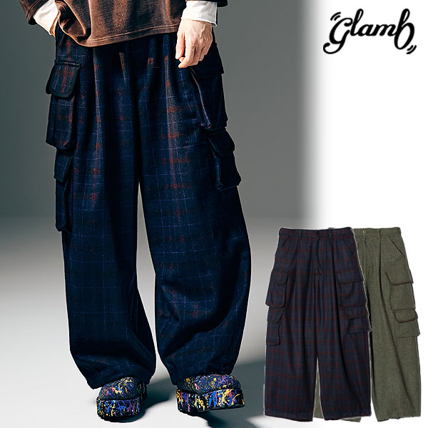 glamb グラム Asymmetry Cargo Tweed Pants パンツ 送料無料 atfpts