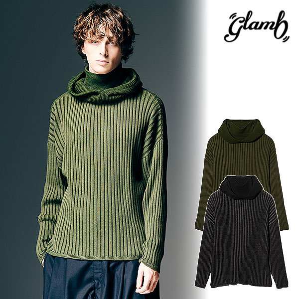 2026 春 先行予約 2月上旬〜中旬入荷予定 glamb グラム Stripe Rib Knit Hoodie パーカー 送料無料 キャンセル不可 atftps