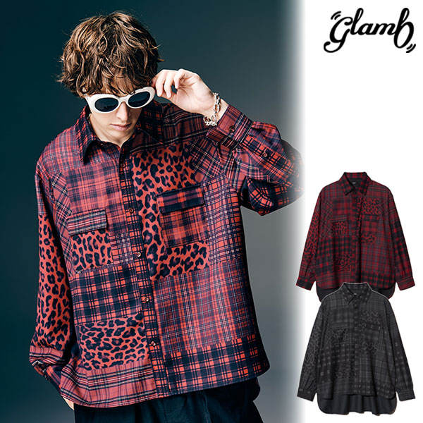 2026 春 先行予約 2月上旬〜中旬入荷予定 glamb グラム Patchwork Print Shirt シャツ 送料無料 キャンセル不可 atftps