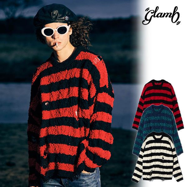 glamb グラム Fluff Border Knit ニット atftps