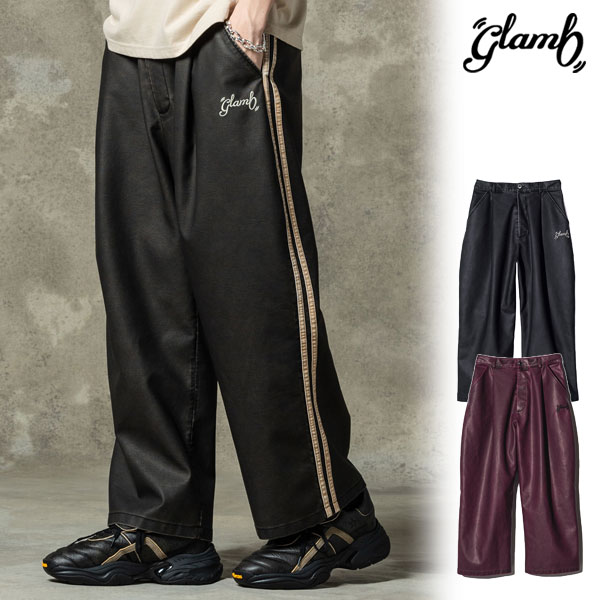 glamb グラム Synth Leather Track Pants パンツ atfpts