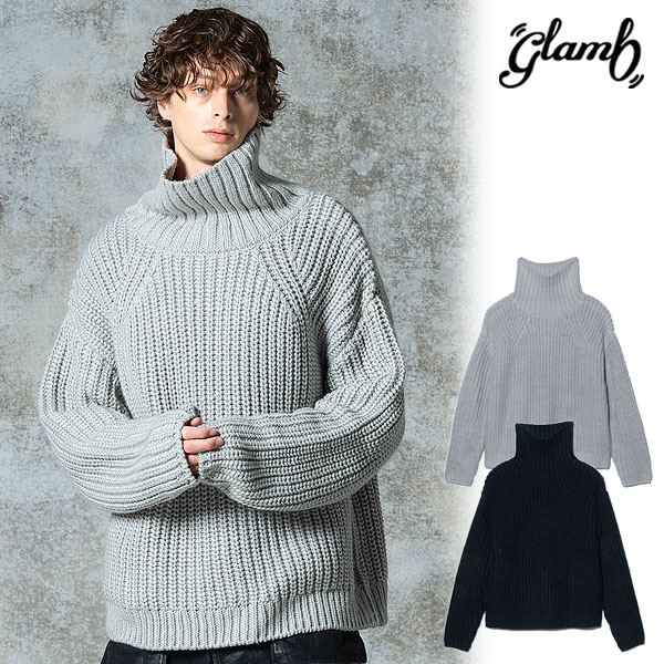 2025 秋 先行予約 9月下旬〜10月上旬入荷予定 glamb グラム Turtle Neck Raglan Knit ニット 送料無料 キャンセル不可 atftps