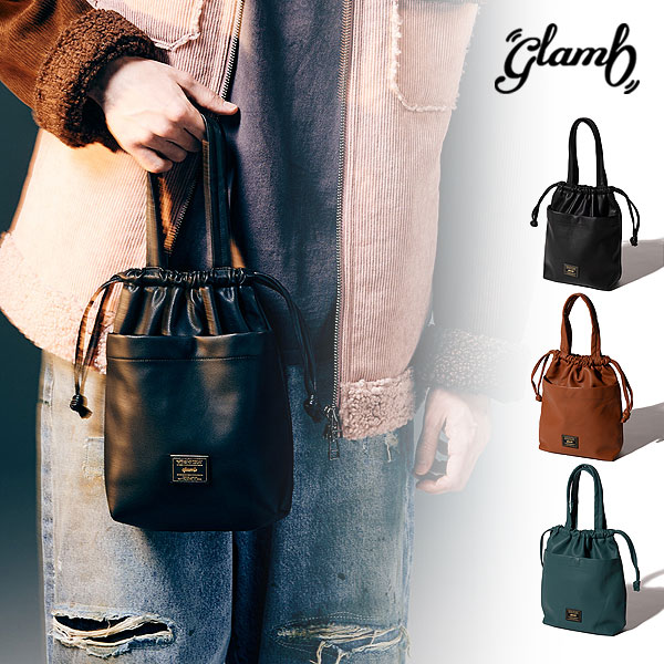 glamb グラム Synth Leather Drawstring Bag バッグ 送料無料 atfacc