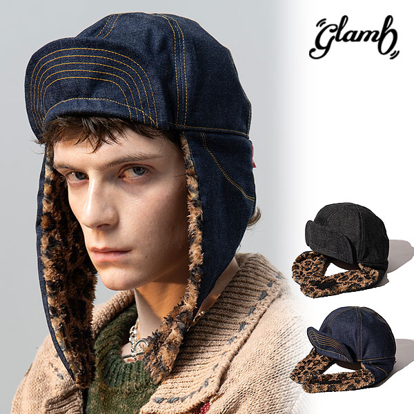 2025 冬 先行予約 12月下旬〜1月上旬入荷予定 glamb グラム Denim Flight Cap キャップ 送料無料 キャンセル不可 atfcap