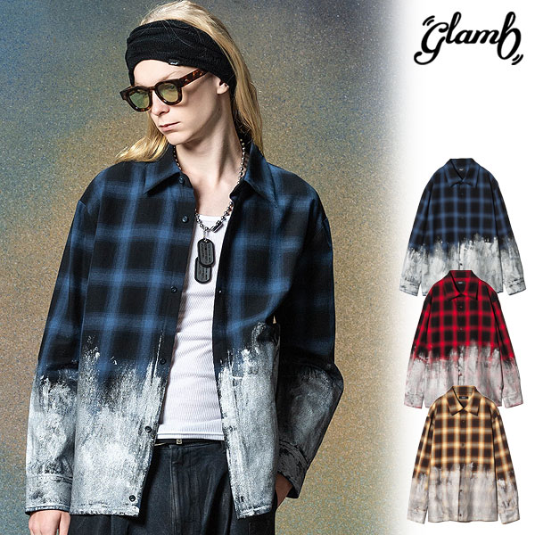 glamb グラム Glitter Check Shirt グリッターチェックシャツ atftps