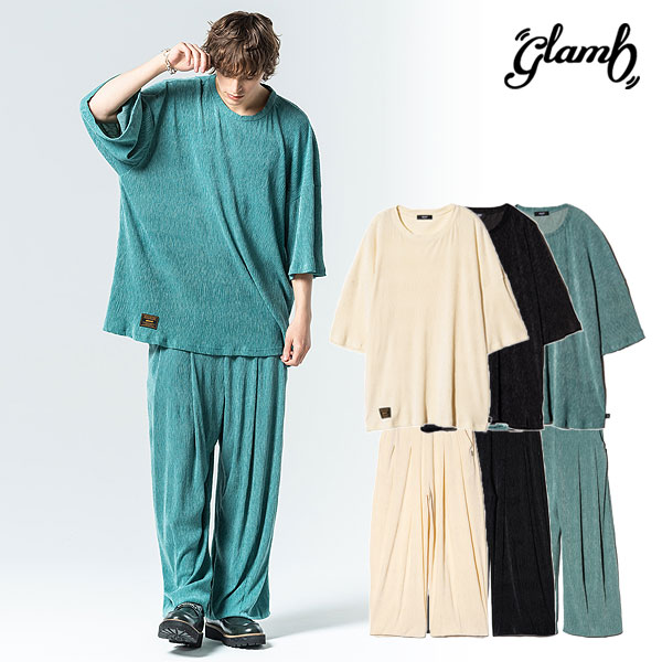 glamb グラム Glamour Crepe T-Shirt Set Up セットアップ 送料無料 atfset