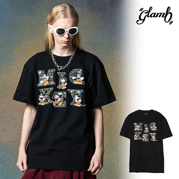glamb グラム [Mickey Mouse] Logo T-Shirt [ミッキーマウス]ロゴTシャツ Tシャツ atftps