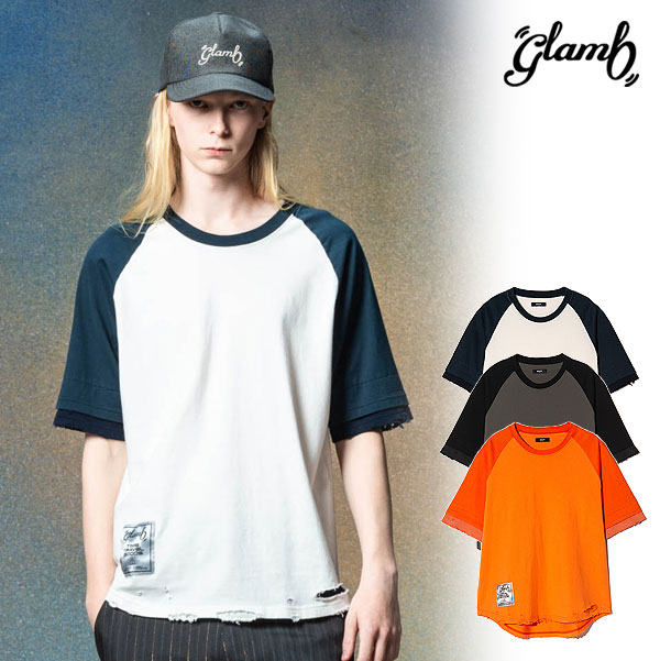glamb グラム Damaged Raglan T-Shirt ダメージラグランTシャツ Tシャツ atftps