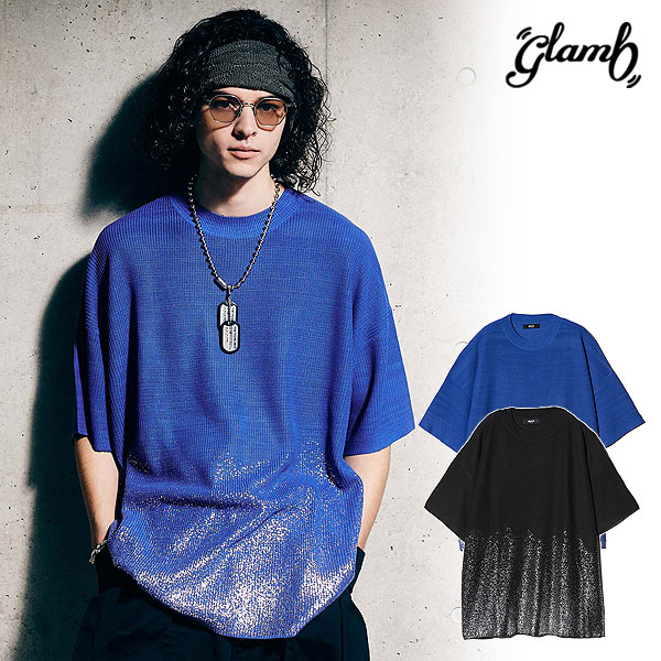 glamb グラム Glitter Short Sleeves Knit グリッターショートスリーブニット atftps