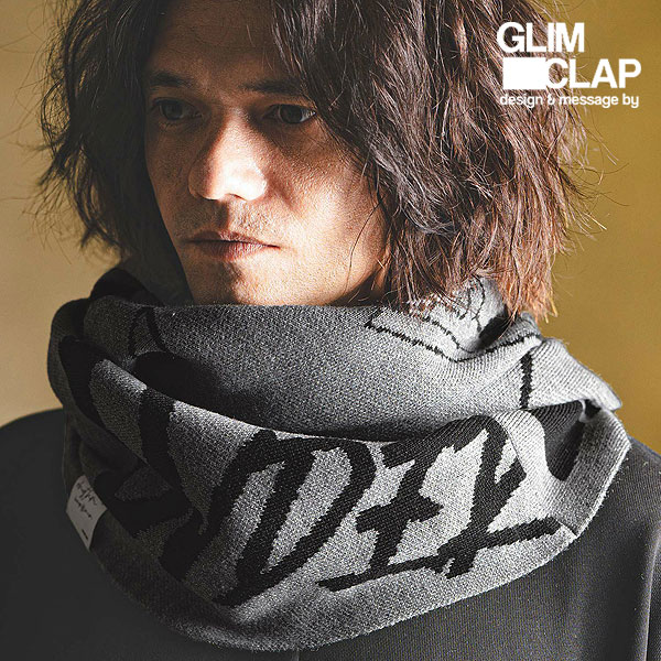 2024 秋冬 3rd 先行予約 12月上旬〜中旬入荷予定 GLIMCLAP グリムクラップ Logo jacquard snood メンズ スヌード atfacc