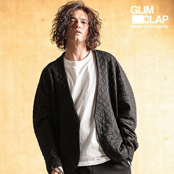 2025 春夏 1st 先行予約 2月中旬〜下旬入荷予定 GLIMCLAP グリムクラップ Quilted fabric collarless jacket ジャケット atfjkt