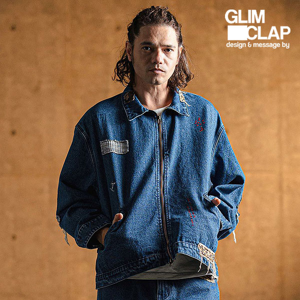 2025 春夏 1st 先行予約 2月上旬〜中旬入荷予定 GLIMCLAP グリムクラップ Distressed denim jacket ジャケット atfjkt