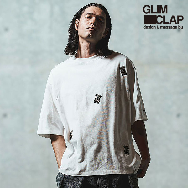 2025 春夏 2nd 先行予約 5月上旬〜中旬入荷予定 GLIMCLAP グリムクラップ Dotted with embroidery T-shirt キャンセル不可 atftps