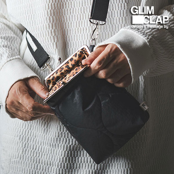 2025 秋冬 1st 先行予約 11月下旬〜12月上旬入荷予定 GLIMCLAP グリムクラップ Clasp design mini bag-Wave quilt fabric- メンズ atfacc