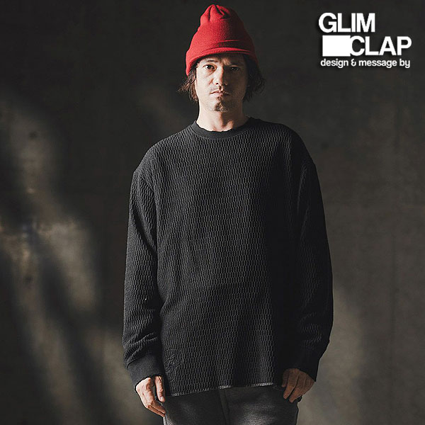 2025 秋冬 1st 先行予約 8月中旬〜下旬入荷予定 GLIMCLAP グリムクラップ Jacquard texture cut sew -Distressed for a vintage look-