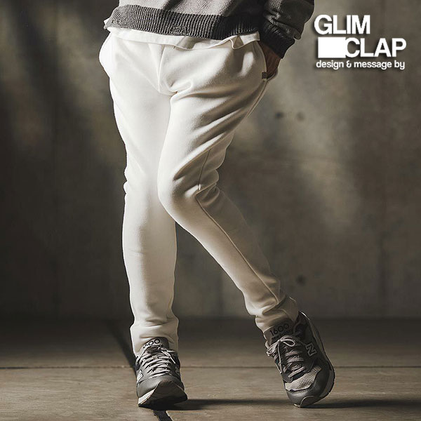 2025 秋冬 1st 先行予約 8月中旬〜下旬入荷予定 GLIMCLAP グリム High-rise slim-fit pants-Bonded fleece-lined double-knit fabric-