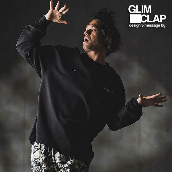 2025 秋冬 1st 先行予約 8月中旬〜下旬入荷予定 GLIMCLAP グリムクラップ Boxy silhouette long sleeve T-shirt -Minimal printed design-