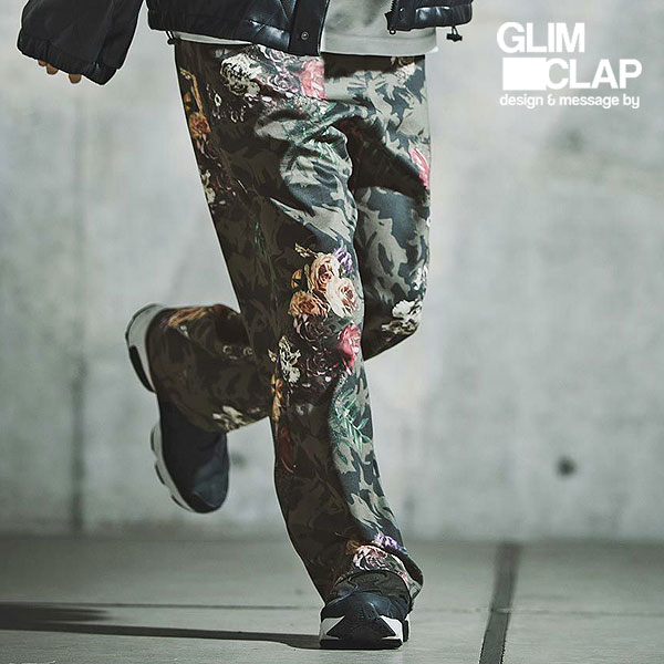 2025 秋冬 2nd 先行予約 10月上旬〜中旬入荷予定 GLIMCLAP グリムクラップ Original Botanical Print Jersey Pants キャンセル不可